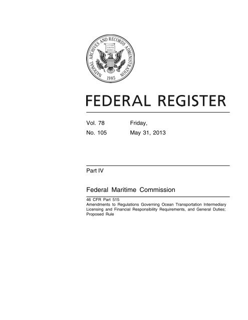 Federal Maritime Commission Logo US FMC Brings Transparency And