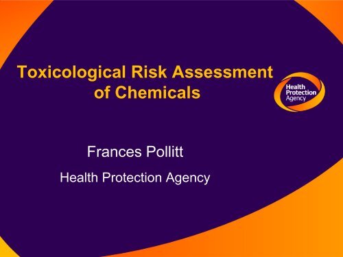 Toxicological risk assessment of chemicals