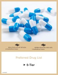 2-Tier Open Preferred Drug List - Health Plan of Nevada
