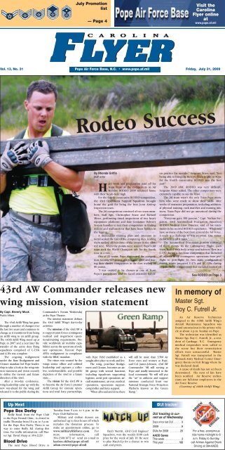 43rd AW Commander releases new wing mission, vision statement