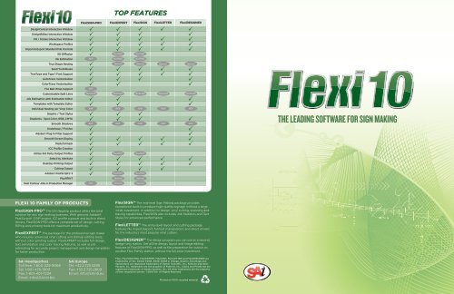 THE LEADING SOFTWARE FOR SIGN MAKING - Flexi10