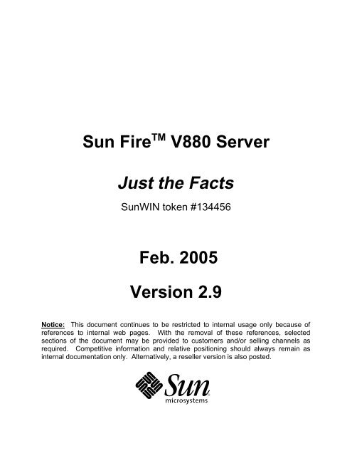 Just the Facts - The Sun Shack