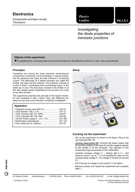 Electronics - LD-Didactic