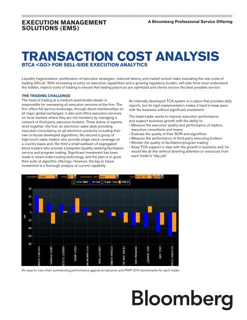 TRANSACTION COST ANALYSIS - Bloomberg