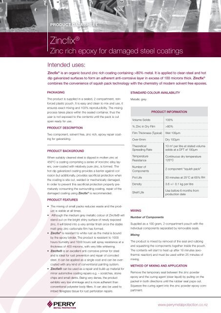 ZincfixÂ® - Perry Metal Protection Ltd