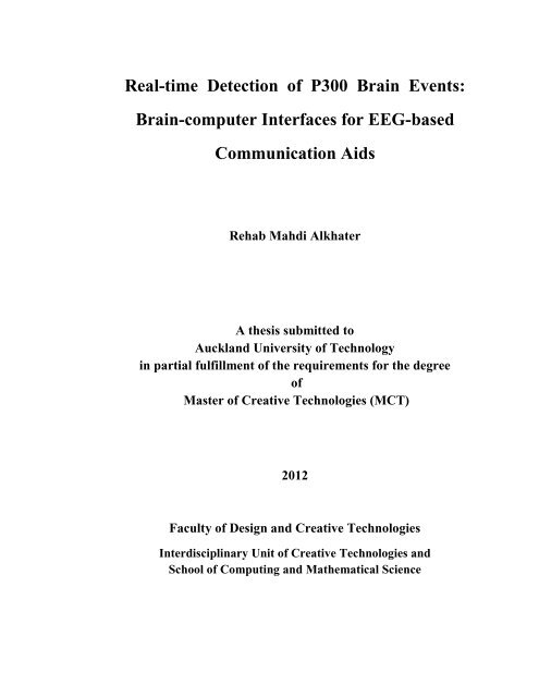 Brain Computer Interfaces For Eeg Based Communication Aids 6072