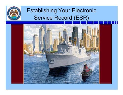 Establishing Your Electronic Service Record (ESR) - CNIC