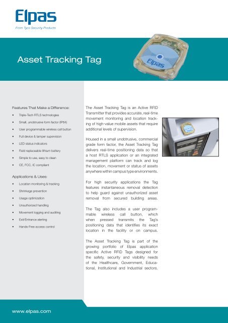 Asset Tracking Tag - Visonic Technologies