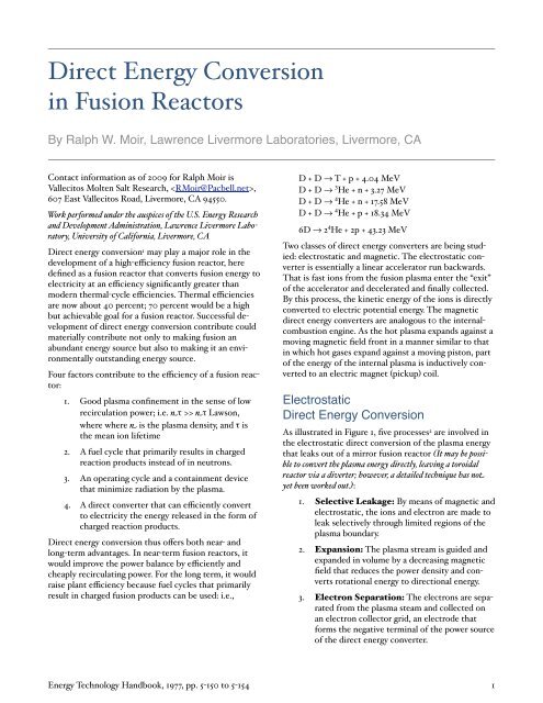 Direct Energy Conversion in Fusion Reactors.pdf - Askmar.com