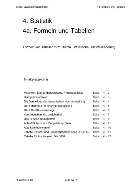 4a Formeln und Tabellen