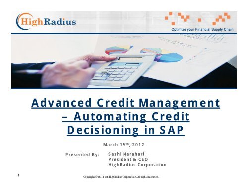 SAP Advanced Credit Management - HighRadius