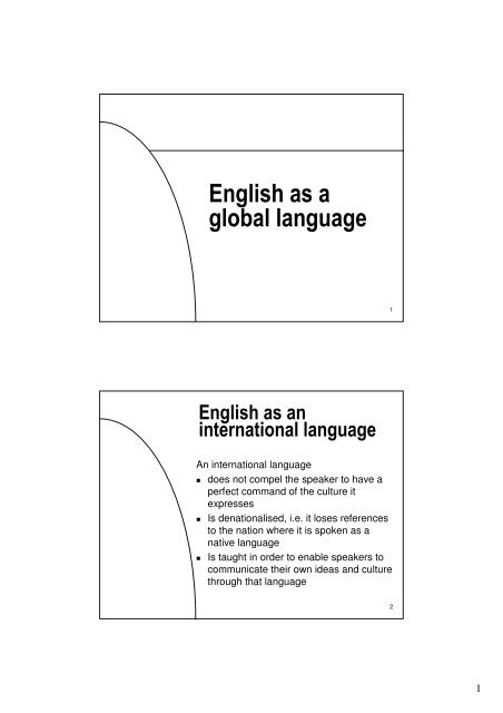 English as a global language