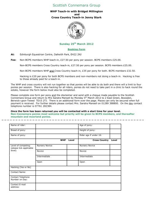 Scottish Connemara Group - British Connemara Pony Society