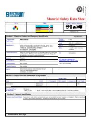 MSDS Material Safety Data Sheet - Weber Scientific