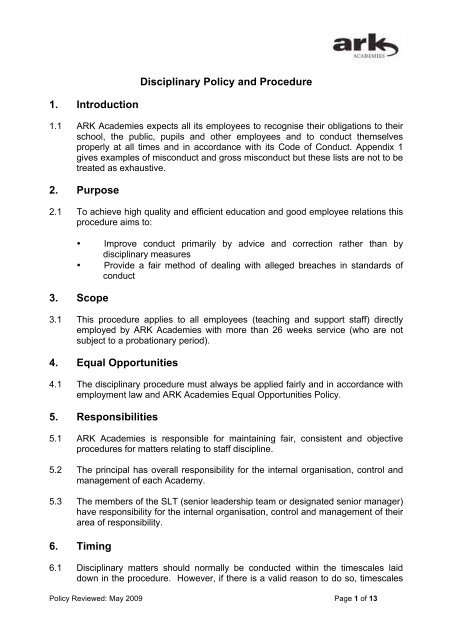 Disciplinary Documentation Template Master Template
