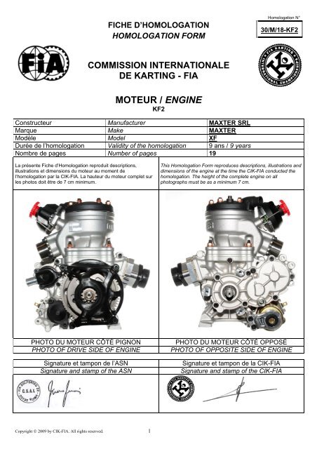 MOTEUR / ENGINE - maxter engines