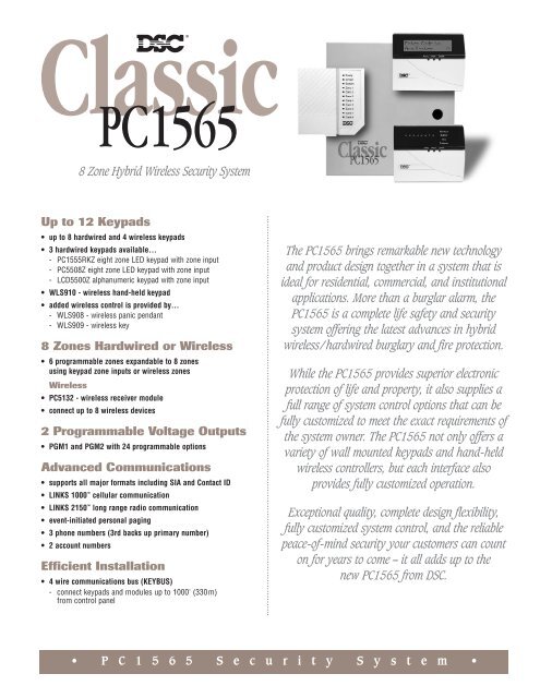 PC1565 Spec Sheet