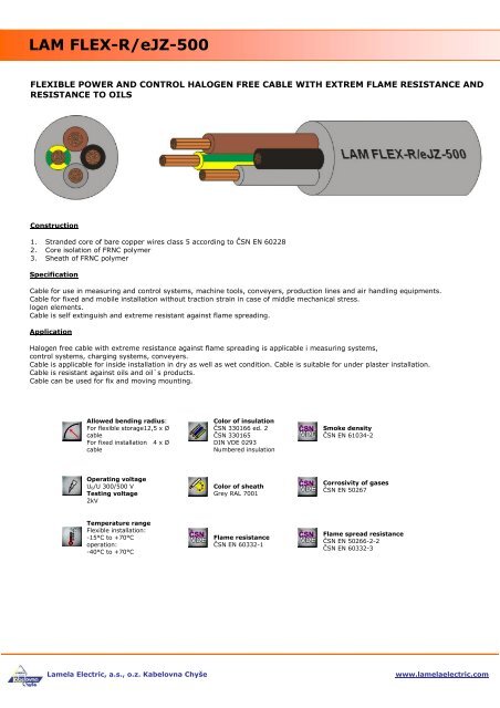 LAM FLEX-R/eJZ-500 - LAMELA ELECTRIC , as