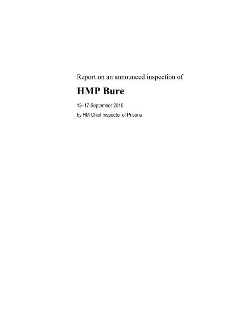 HMP Bure - Inside Time
