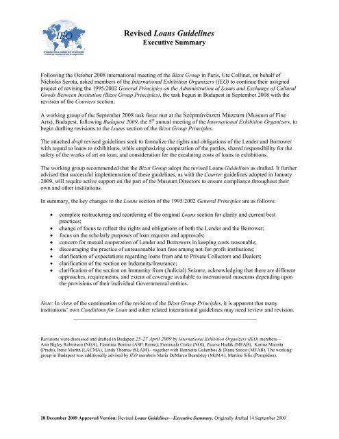 Revised Loans Guidelines