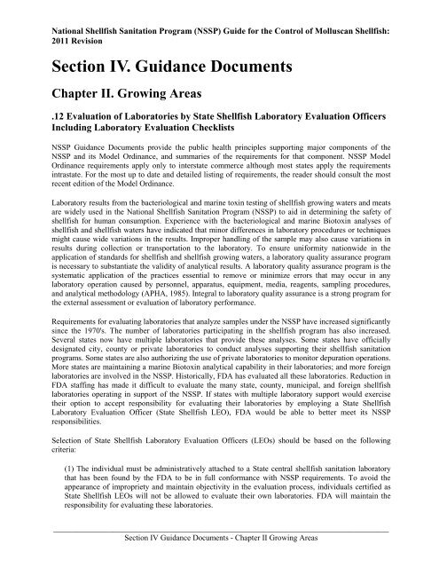 Laboratory Evaluation Checklists - Interstate Shellfish Sanitation ...