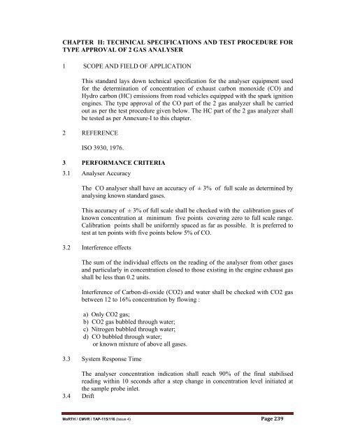 technical specifications and test procedure for type approval of 2 gas ...