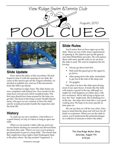 View Ridge Swim &Tennis Club - View Ridge Swim and Tennis Club