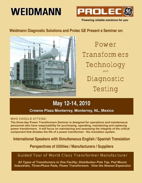 Power Transformers Technology Diagnostic Testing Prolecge