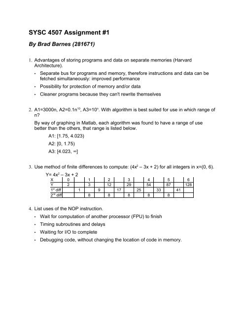 Sysc 4507 Assignment 1 Engsoc 