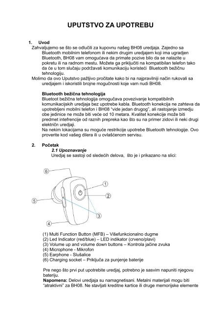 UPUTSTVO ZA UPOTREBU