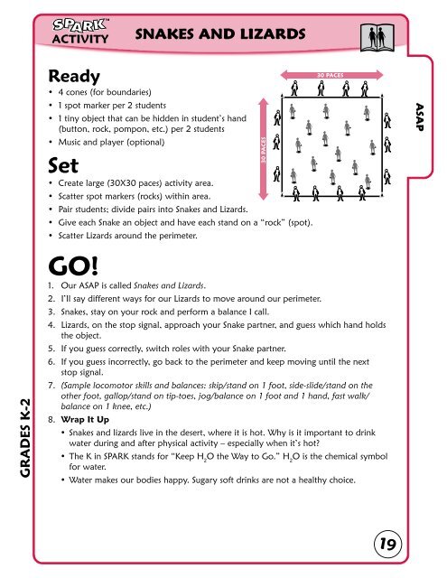 Snakes and Lizards Lesson Plan - Spark Physical Education