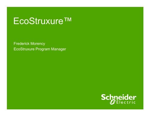 EcoStruxure™ - Schneider Electric