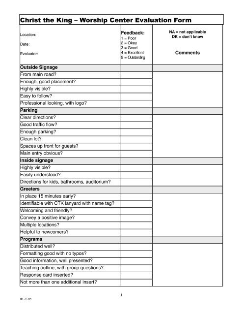 Center Evaluation Form Elementary Printable - Printable Forms Free Online Center Evaluation Form Elementary Printable - Printable Forms Free Online