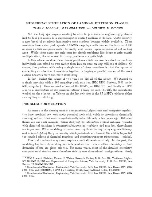 numerical simulation of laminar diffusion flames problem ... - MGNet