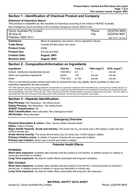 Ant-Rid Liquid - Pest Control Sydney