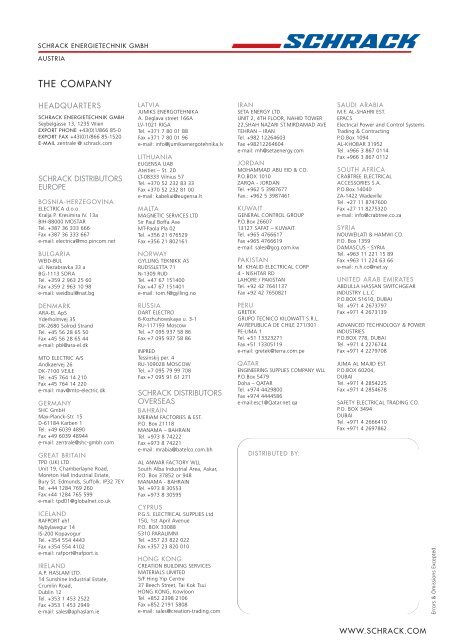 SCHRACK ENERGIETECHNIK GM