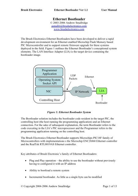 BE Ethernet Bootloader.pdf - Brush Electronics