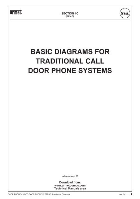 basic diagrams for traditional call door phone systems