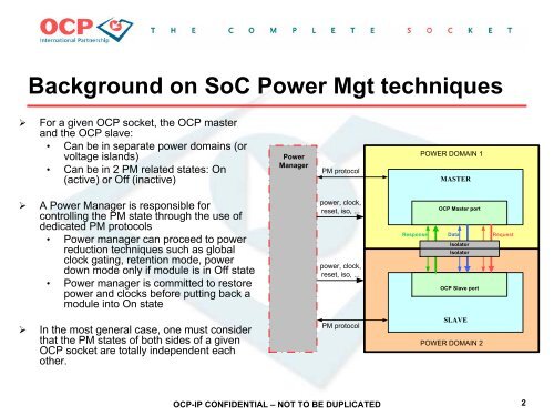 Background on SoC Power M
