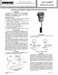 Shure FP Wireless Frequency Compatibility Chart