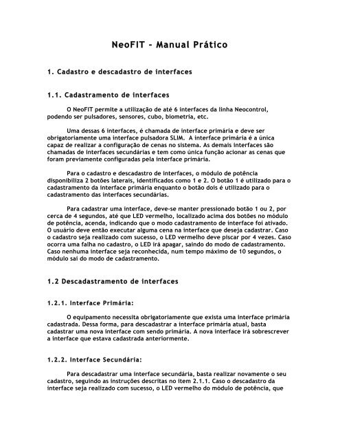 NeoFIT â Manual PrÃ¡tico - Neocontrol