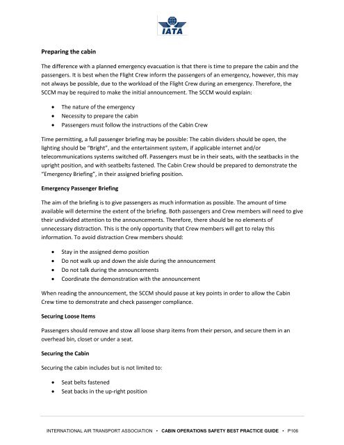 Preparing the cabinThe di