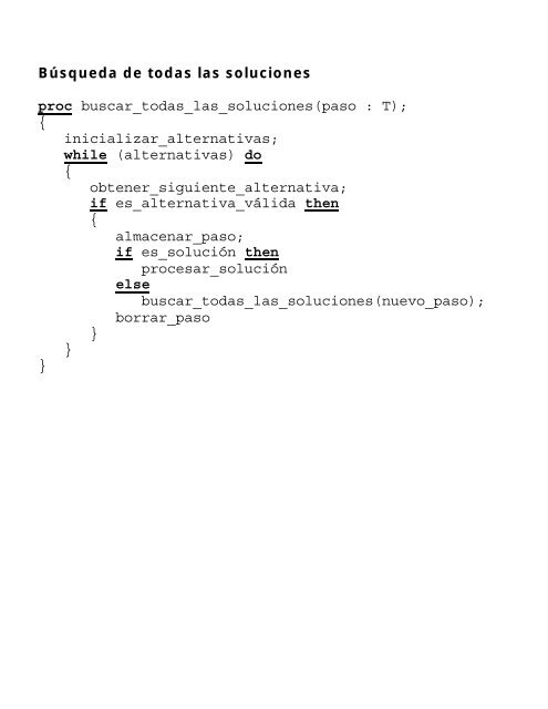 Esquemas de Backtracking