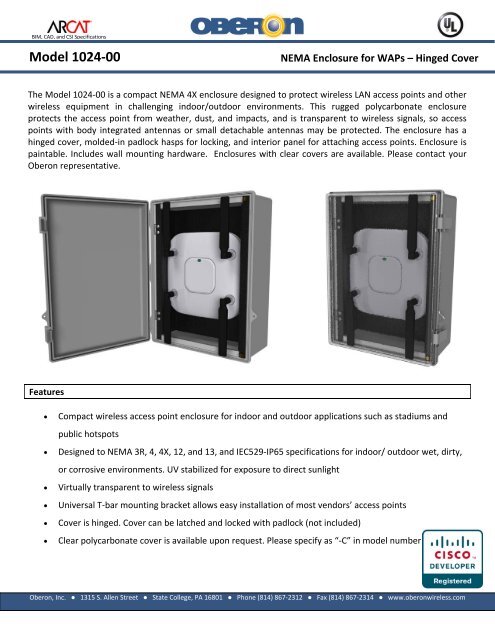 Model 1024-00 - Oberon Inc.