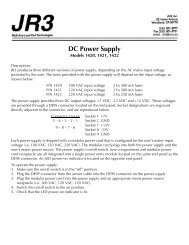 Calibration and Decoupling Matrix for JR3 Load Cells - Jr3.com