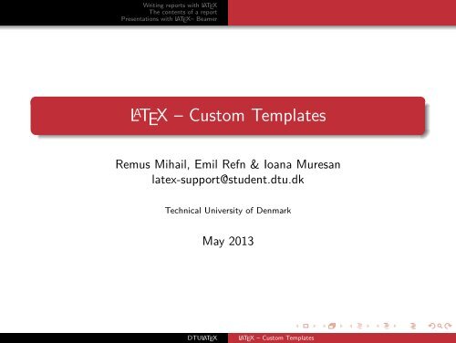 LaTeX â Custom Templates