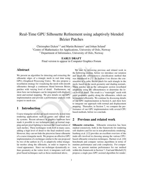 Real-Time GPU Silhouette Refinement using adaptively blended ...