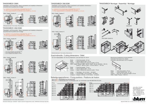 TANDEMBOX 358N TANDEMBOX Montage / Assembly / Montage ...