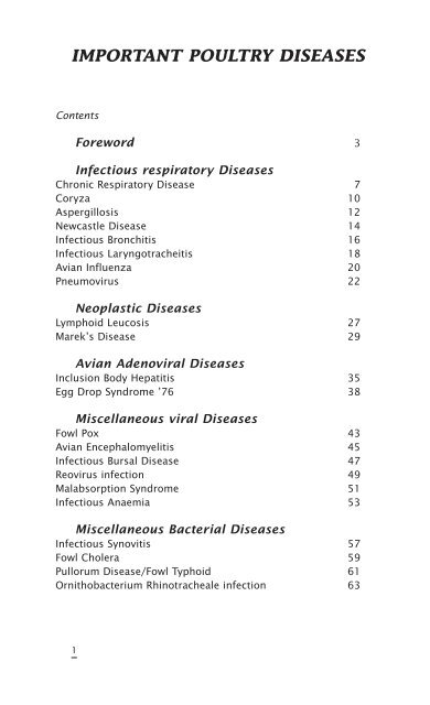 IMPORTANT POULTRY DISEASE