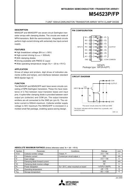 7-unit 500ma darlington transistor-array with clamp diode